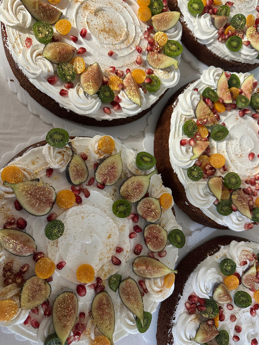 Carrot Cake with Vanilla Cream and Fresh Fruit – Nechamit's Treats